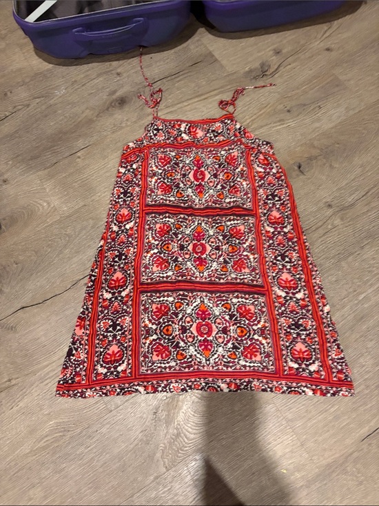 Billabong | Dresses | Billabong Red And Pink Floral Patchwork Summer ...